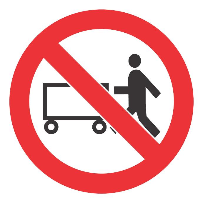 Sign Hand Trolleys Prohibited 190X190 | FTS Safety